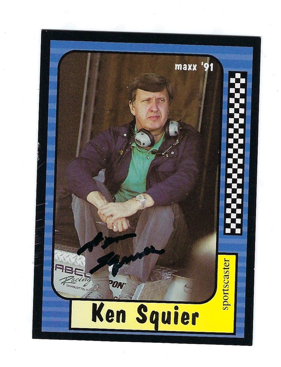 1991 Maxx Ken Squier #234 NASCAR Signed Autographed Card | eBay