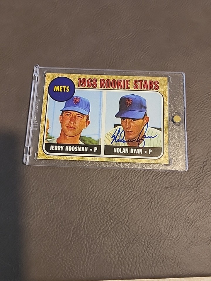 1968 Nolan Ryan Rookie Stars Reprint Rookie Auto Certified Sticker On ...
