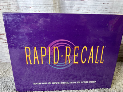 Vintage 1993 Rapid Recall Board Game New Factory Sealed Party Game | eBay