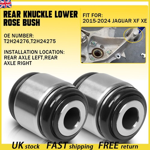 2x For JAGUAR XF XE 2015-2024 REAR L/R HUB KNUCKLE LOWER ROSE VOID BUSH ...