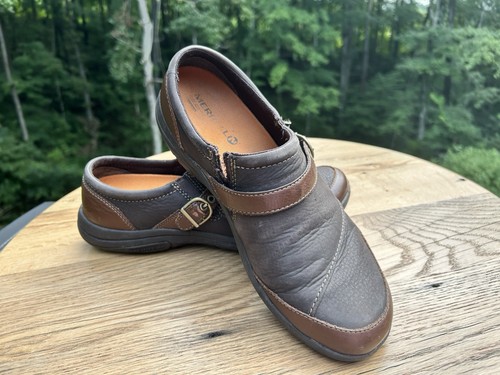 MERRELL Select Grip Slip On Shoes Char Brown Buckle Performance Women’s ...