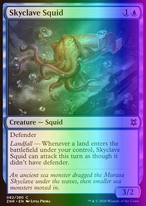 MTG Magic the Gathering Skyclave Squid (82/493) Zendikar Rising LP FOIL ...