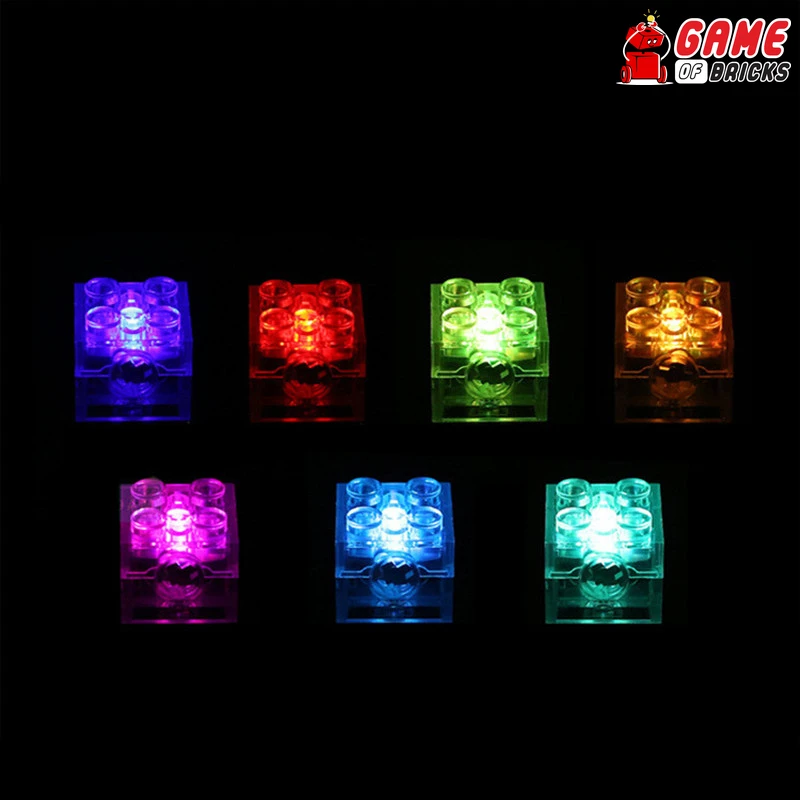 Game of Bricks LED Light Bricks for LEGO (Multi Color Flash Bricks ...