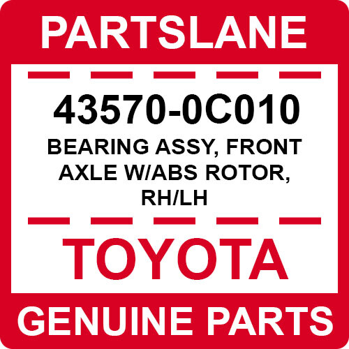 Toyota Tundra / Sequoia Genuine Front Wheel Bearing 435700C010 / 43570 ...
