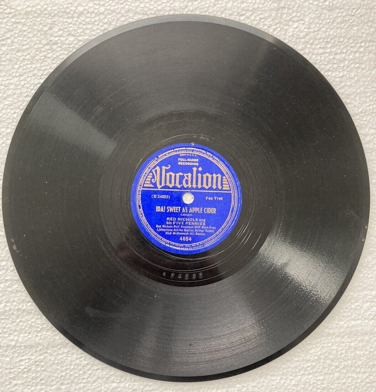 Vocalion 78 RPM Record, Ida! Sweet AS Apple Cider/Feelin No Pain | eBay