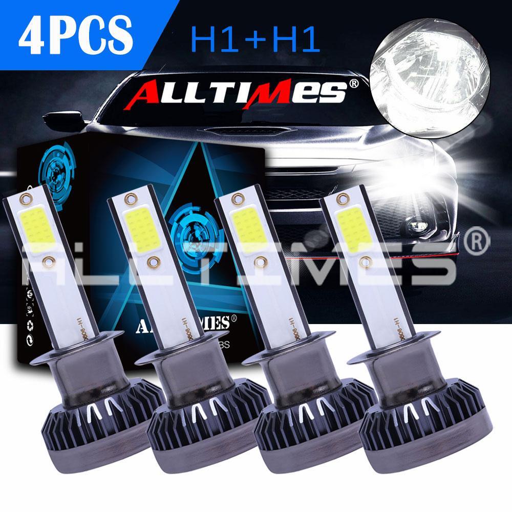 ALLTIMES Super Bright H1 LED Headlight Kit High Low Beam Fog Bulbs ...