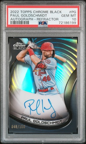 2022 Topps Chrome Black - Autographs Paul Goldschmidt #CBA-PG Refractor /150 (AU) for sale ...
