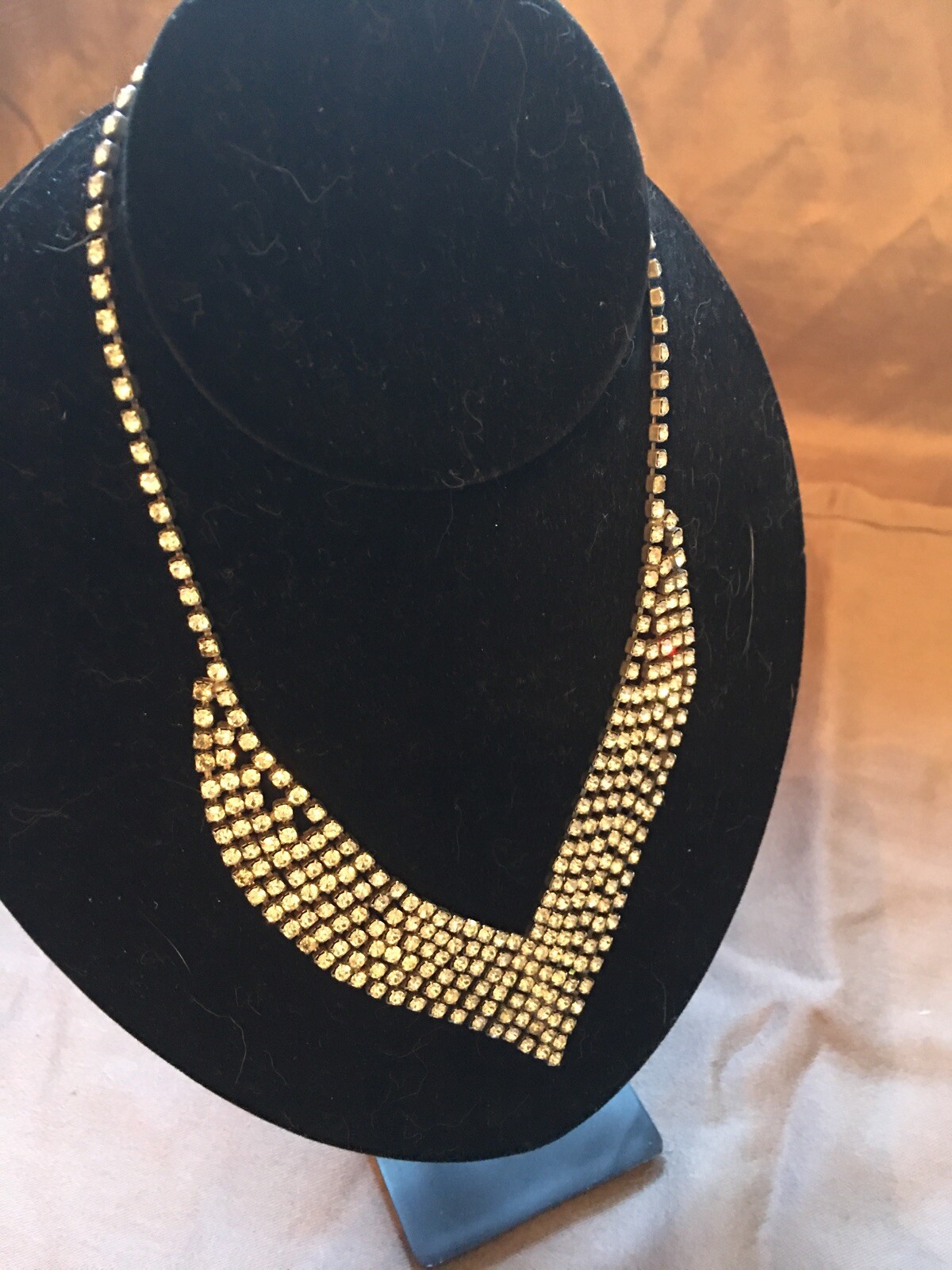 Stunning Sparkling Mid Century Rhinestone Collar Neck… - Gem