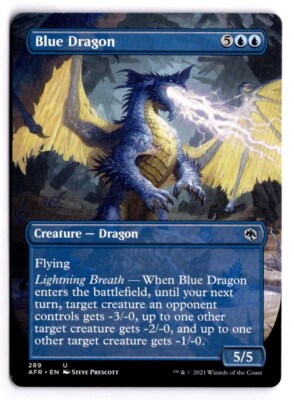 MTG - Blue Dragon #289 - Borderless - Adventures in the Forgotten ...