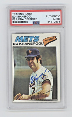 Ed Kranepool 1977 Topps Baseball #201 Signed PSA Authentic Auto New ...