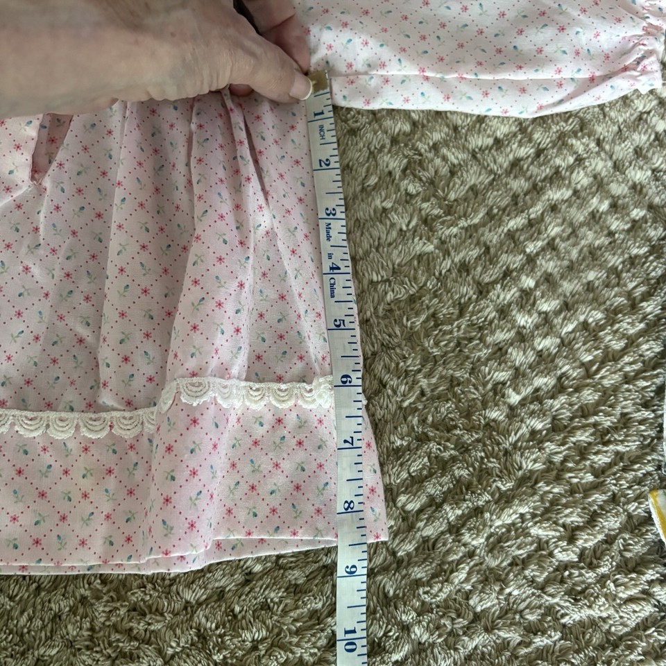 VTG Alexis Baby Girl Outfit Pink Lace Dress Bloomers Sz 6M Flowers ...