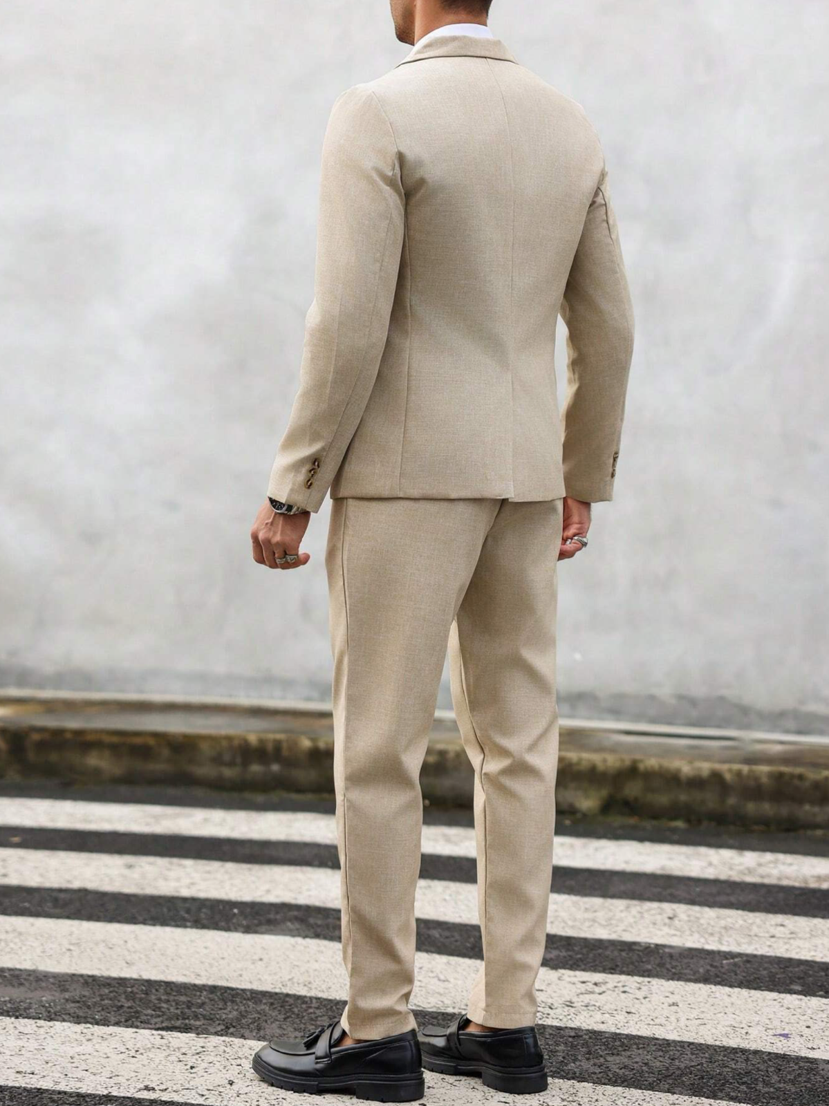 Trajes Para Hombre Caqui de Vestir Chaqueta Elegantes Saco Pantalón ...