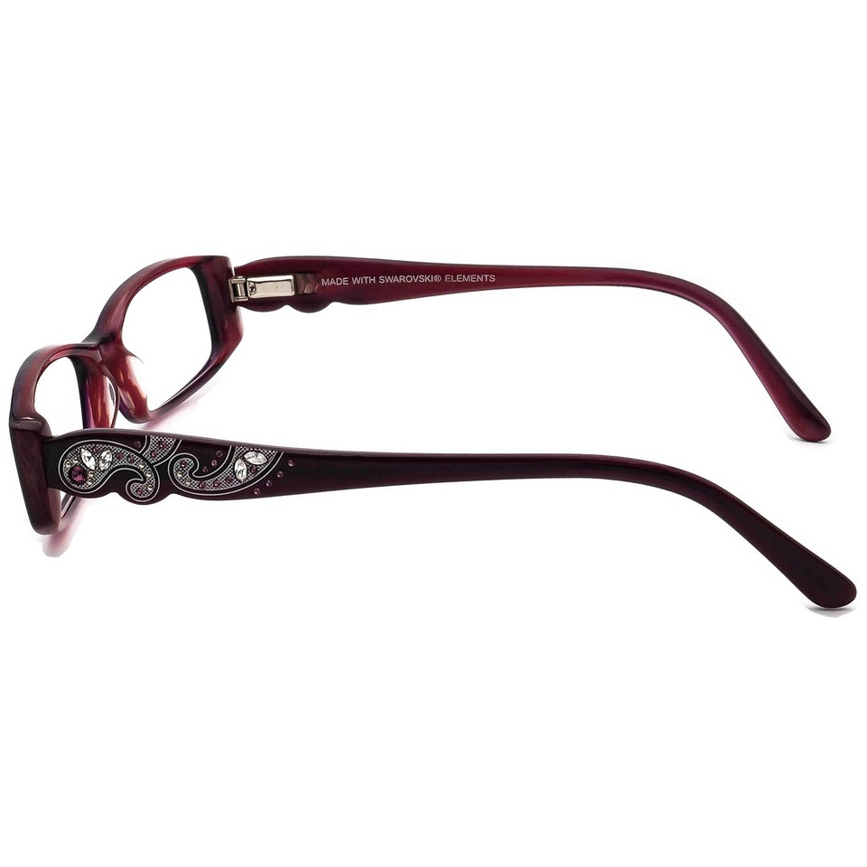 Allure Eyewear Eyeglasses 333 513 Purple Paisleys Swarovski Crystals 51 ...