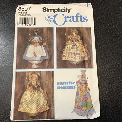 Simplicity 8597 Trash Bag Organizers Doll Rabbit Girl Bunny Craft ...