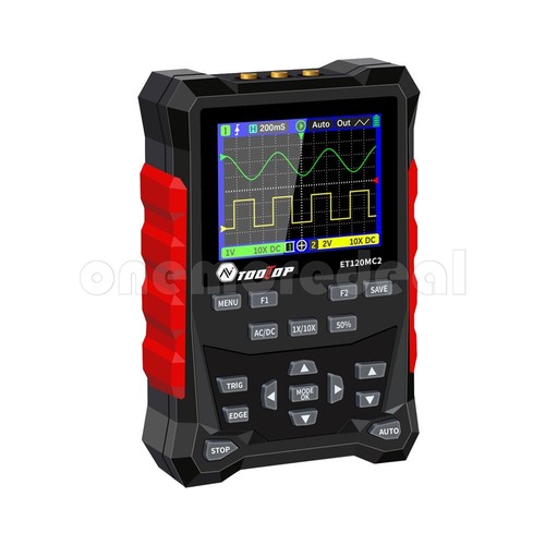 TOOLTOP ET120MC2 120MHz 500MS/S 2-Channel Oscilloscope Signal Generator ...