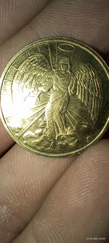 Golden Double Sided Angel Vintage Coin | eBay