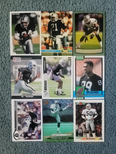 Los Angeles Raiders Football Card Mixed Lot of approx 9 cards | eBay