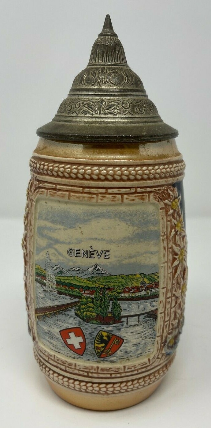 Gerz Beer Stein W. Germany Bitburg-Eifel Handgemalt 24 Hand Painted | eBay