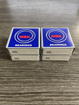 608Z NSK Single Shielded Ball Bearing 8x22x7 mm 608Z1MC3E 608-Z 4 Pack ...