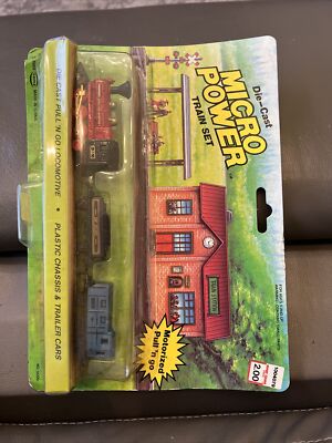 Micro Power Motorized Pull & Go Train Set Sealed Diecast loco NEW | eBay