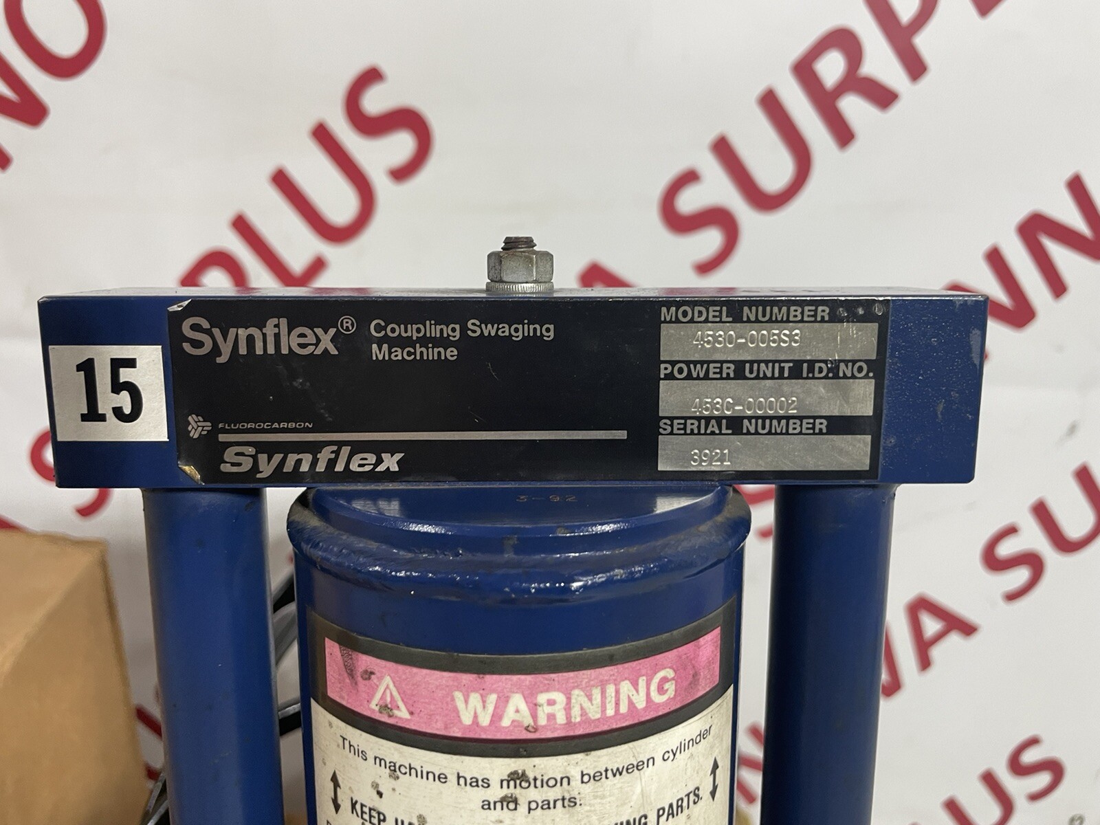 Eaton Synflex Coupling Swaging Machine MANY DIES Aeroquip Mark Swager ...