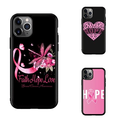 Anti scratch Cover Hope Breast Cancer art For iPhone 5 6 7 8 X 11 12 13 ...