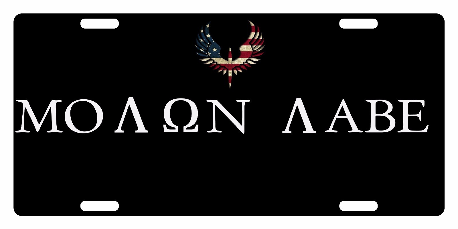 Molon Labe ΜΟΛΩΝ Λ Custom License Plate USA Wings Version Tactical ...