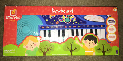 First Act Play Keyboard Realistic Beginners Piano 23 Keys Labeled NIB ...