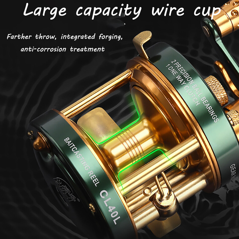 Multiplier Reel Saltwater Jigging Baitcasting Fishing Reel Left Right ...