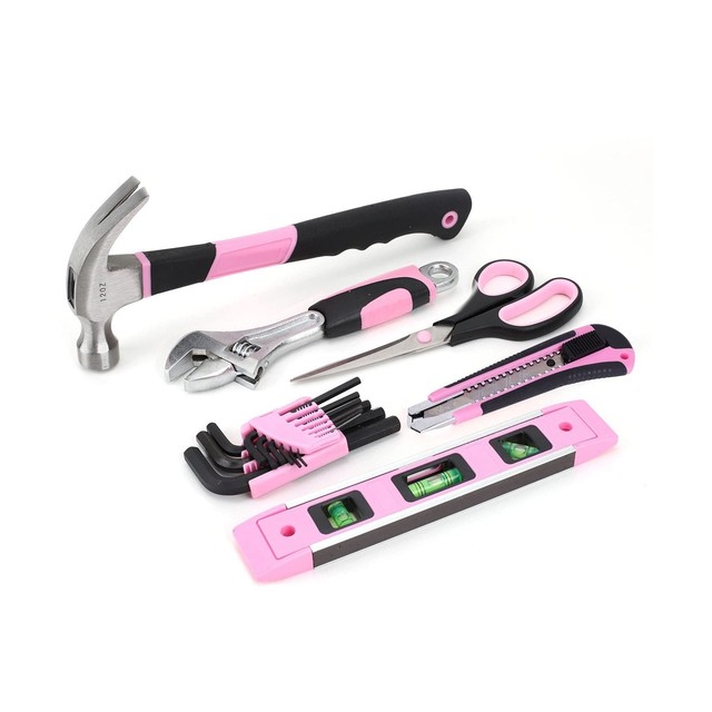 FastPro Pink Tool Set 220 Piece Ladys Home Repairing Tool Kit With 12 Inch for sale online | eBay