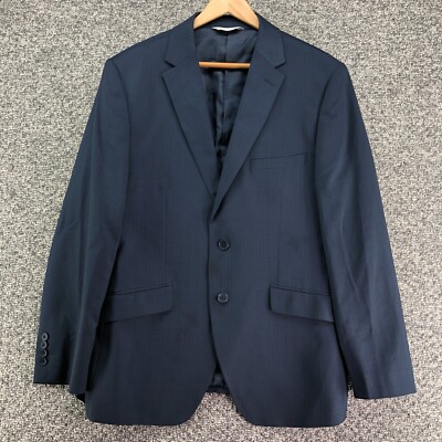 Lineage Suit Jacket Blazer Dark Blue Mens Sz 42 Regular Lined Soft ...