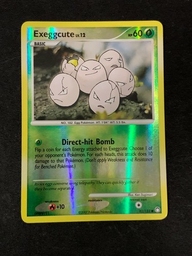 Pokemon TCG Exeggcute 82/123 Reverse Holo Common DP Mysterious ...