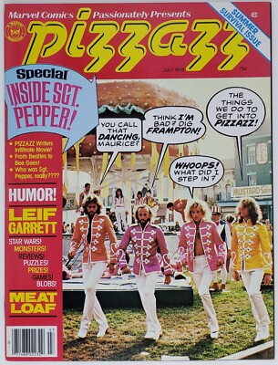 PIZZAZZ Magazine 10 Marvel July 1978 SGT PEPPER Bee Gees MEAT LOAF Leif ...