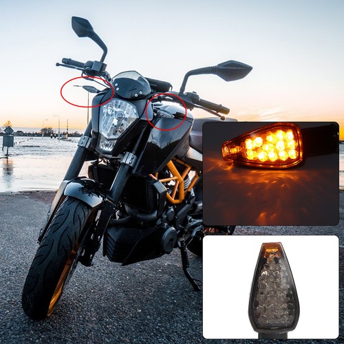 4pcs Turn Signal Lamp LED Motorcycle Dirt Bike Light Blinker Universal ...