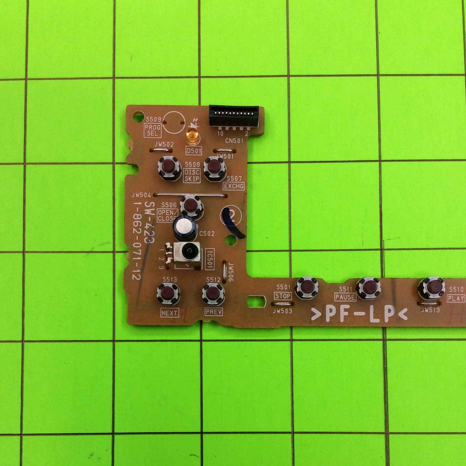 Sony DVP-NC675P DVD Video Player Key Button Board 1-862-071-12 SW-423 ...