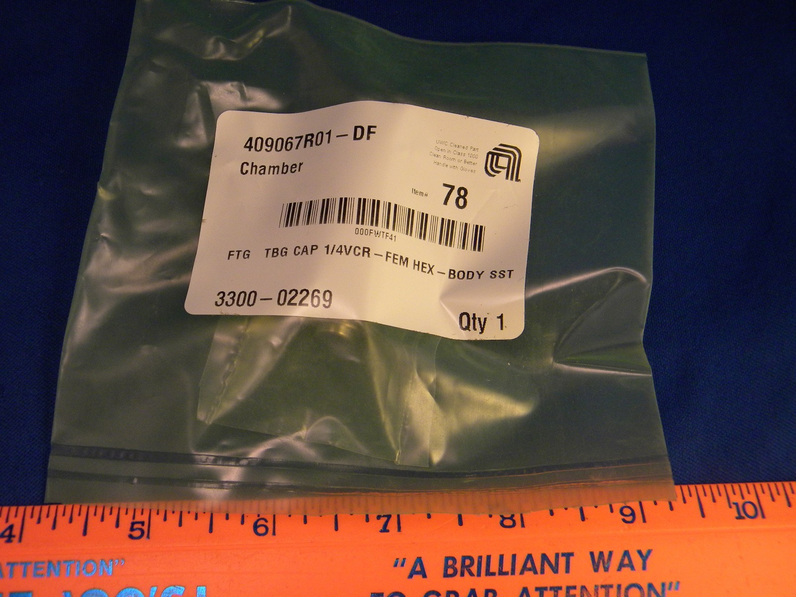 Applied Materials 3300-02269 FTG TBG CAP 1/4VCR-FEM HEX-BODY SST | eBay