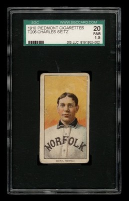 1909-11 T206 Set-Break Charles Seitz Piedmont SGC 1.5 FAIR | eBay