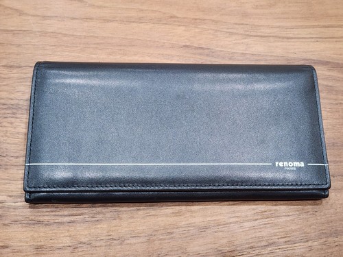 Long Wallet Men s RENOMA Genuine Leather Leather Saif Wallet Black ...