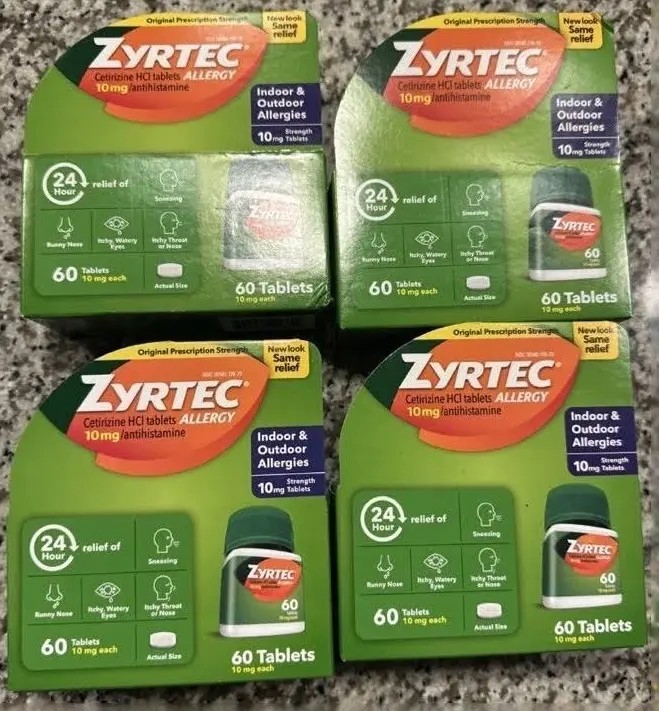 ZYRTEC 10MG 60 COUNT 4 PACK EXP 2-27 | eBay