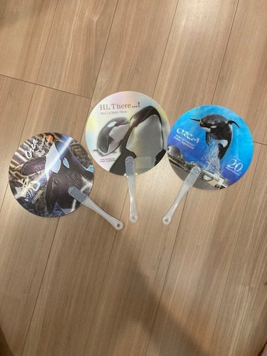 Super Rare Killer Whale Design 3D Fan Set of 3 Oscar Stella Lin Nagoya ...