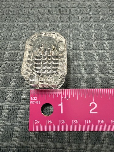 Vintage Crystal Salt Cellar Rectangular w/Legs | eBay