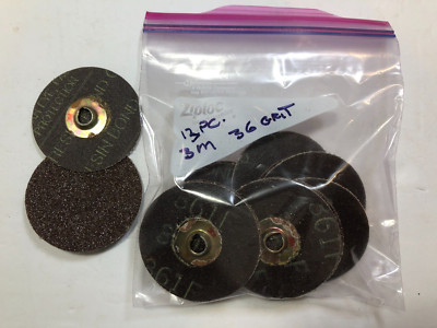 (12) 3M-3" TS Quick-Change Roloc 36 Grit Sanding Discs ~NOS~ | eBay