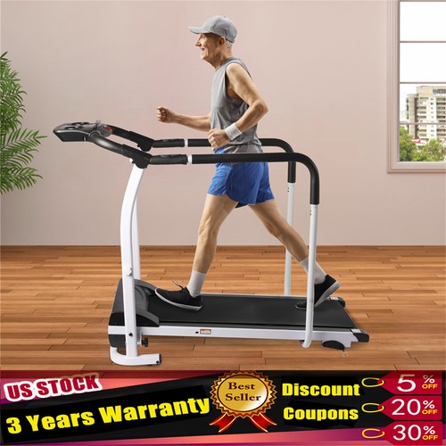 Walking Treadmill with Full Length Handrails &Heart Rate Sensor ...