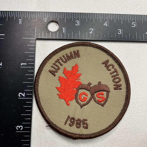 Vtg 1985 Girl Scouts AUTUMN ACTION Acorn Patch 20R3 | eBay