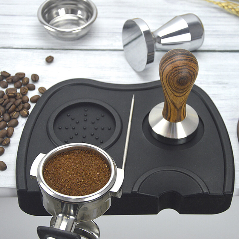 Espresso Coffee Tamper Mat Pad Silicone Irrgular Anti-Slip Mat Tamping ...