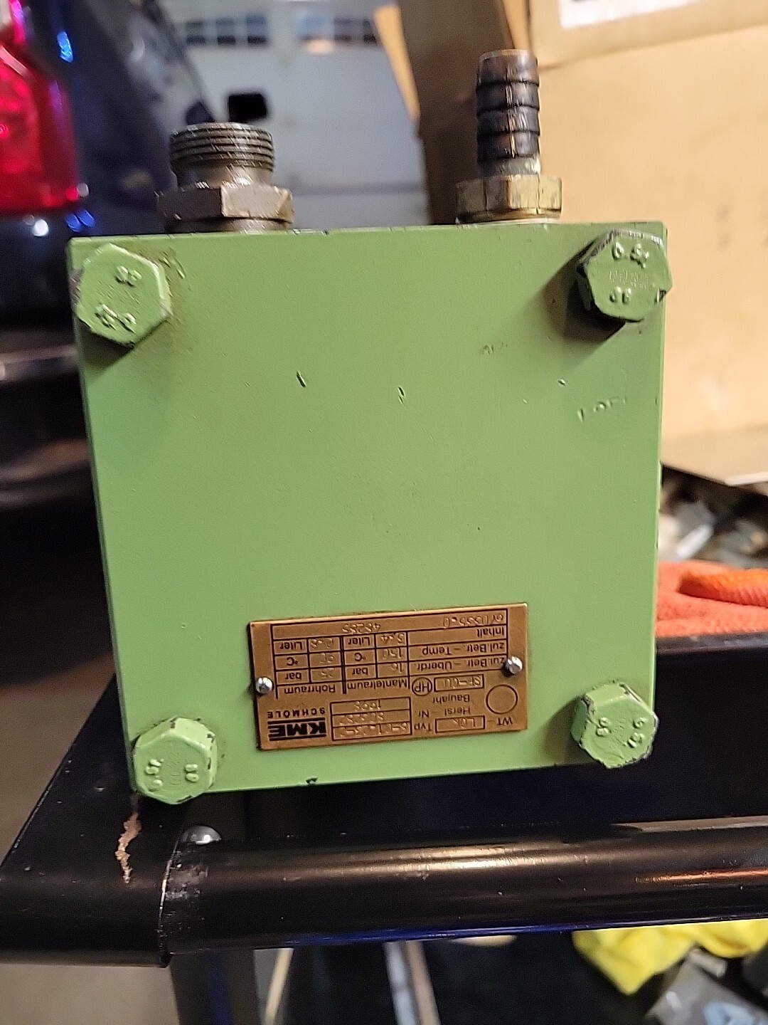 KME SCHMOLE WT-LOK 8-01.23-2 SHELL & TUBE HEAT EXCHANGER OIL COOLER ...