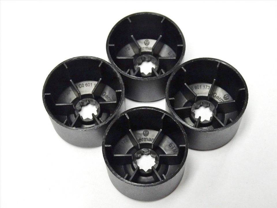 GENUINE VW GOLF PASSAT T-ROC POLO LOCKING WHEEL NUT BOLT PLASTIC COVERS ...