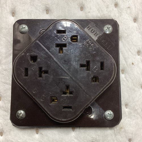 HUBBELL RECEPTACLE 4-PLEX 20A, 125V, 2POLE, 3WIRE GROUND | eBay