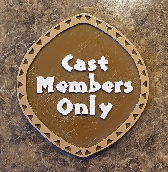 9" Circular Polynesian Themed Cast Members Only Sign / Plaque | eBay