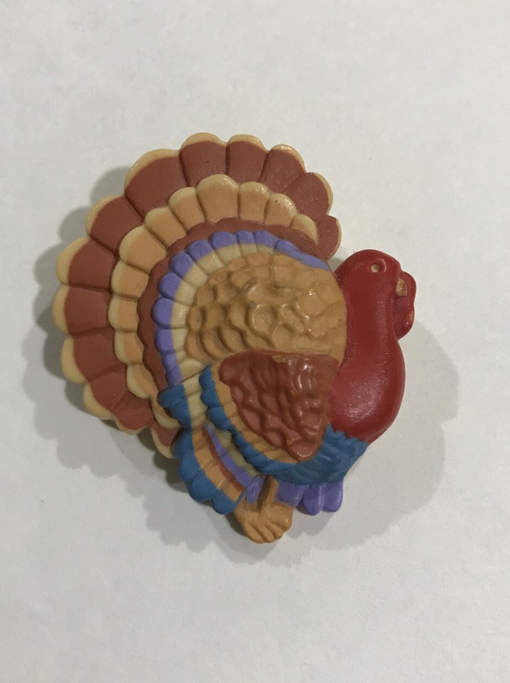 Fall Turkey Pin Brooch Vintage Thanksgiving Fall Hallmark Plastic ...